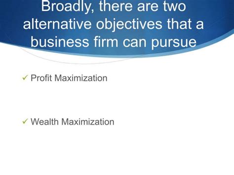 Profit Maximization Vs Wealth Maximization Pptx