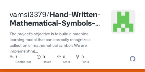 Github Vamsi3379hand Written Mathematical Symbols Classification The Projects Objective Is