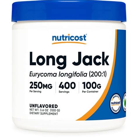 Nutricost Longjack Eurycoma Lonolia 100 1 Extract Supplement