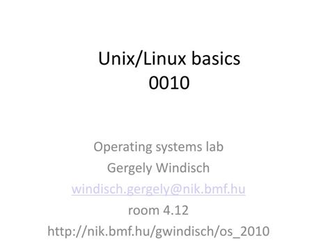 Ppt Unixlinux Basics 0010 Powerpoint Presentation Free Download