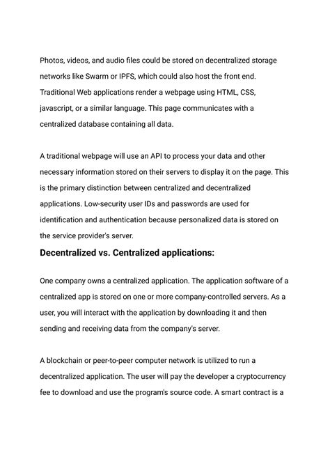 Decentralized Applications Dapps Examples Advantages And Disadvantages Pdf