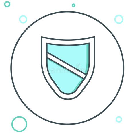 Line Shield Icon Isolated On White Background Guard Sign Security Safety Protection Privacy