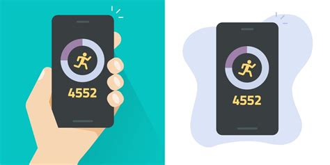 Step Counter Fitness Tracker App Design Walk Flat Vector Image