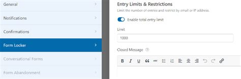 How To Limit The Number Of Wordpress Form Entries