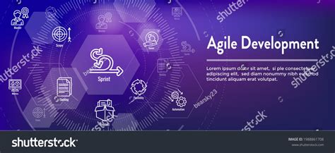 Agile Scrum Process Development Icon Set Stock Vector Royalty Free 1988861708 Shutterstock