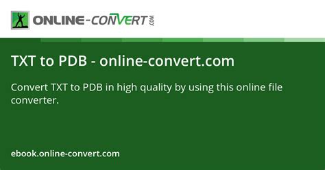 Txt To Pdb Online