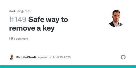 Safe Way To Remove A Key · Issue 149 · Dart Lang I18n · Github