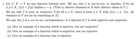 solved 1 let f x y be any function between sets we
