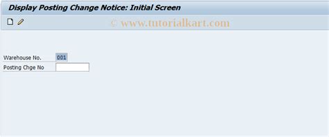 LU01 SAP Tcode Create Posting Change Notice LU01 SAP Tcode Create Posting Change Notice