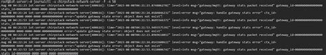 Msg Gateway Handle Gateway Stats Error In Chirpstack V3 Chirpstack Network Server