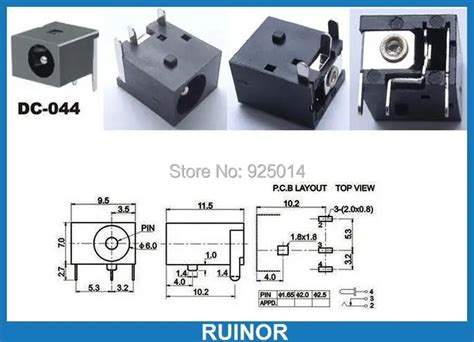 PCS PIN Mm X MM DC Socket Female PCB Charger Power Plug DC