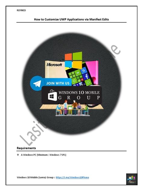 How To Customize Uwp Applications Via Manifest Edits Pdf Windows 10 Mobile App