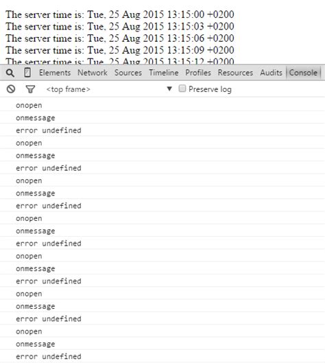 Php Html5 Server Sent Events Onerror Showing Up Every 3 Seconds