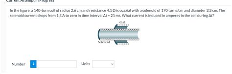 Solved In The Figure A 140 Turn Coil Of Radius 2 6cm ﻿and