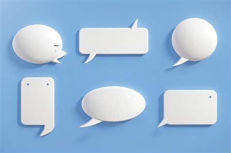 Premium Photo White Speech Bubbles 3d Chat Icons