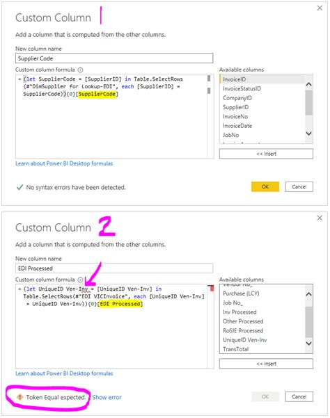 solved m code in power query custom column created not co