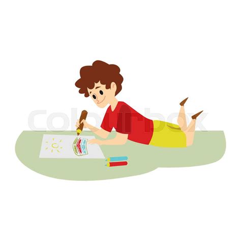 Stockfoto über Junge Zeichnung Malen Colourbox