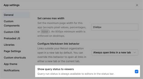 hide the display of running queries and all queries completed text in bottom right 💬 app