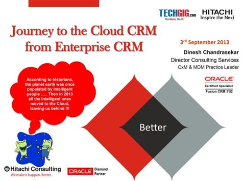 Journey To The Cloud Crm From Enterprise Crm Techgig Webinar Ppt