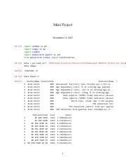 Mini Project.pdf - Mini Project December 13 2017 In 1 : import pandas ...
