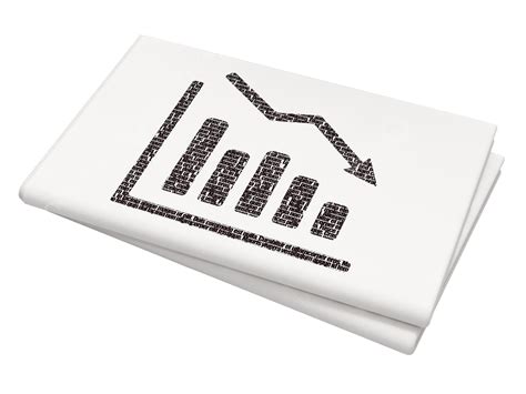 Blank Newspaper Background With A Declining Graph A Portrayal Of