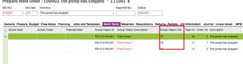 Measurements For Object In Work Task IFS Community