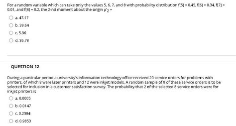 Solved For A Random Variable Which Can Take Only The Values Chegg
