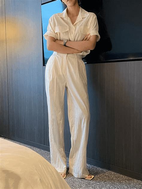 시즌오프 뉴딜 레이온 링클 와이드 핀턱 롱 슬랙스 4color 나이브실루엣