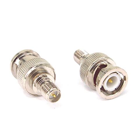RF SIGNAL RF Coaxial Coax Connector RP SMA Female With Male Pin To BNC Male Plug Adapter Pack