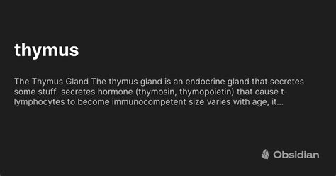 Thymus Obsidian Publish