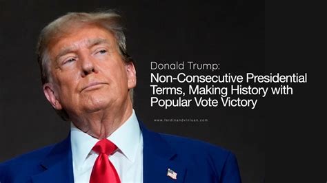 Donald Trump Secures Non Consecutive Presidential Terms Making History With Popular Vote Victory