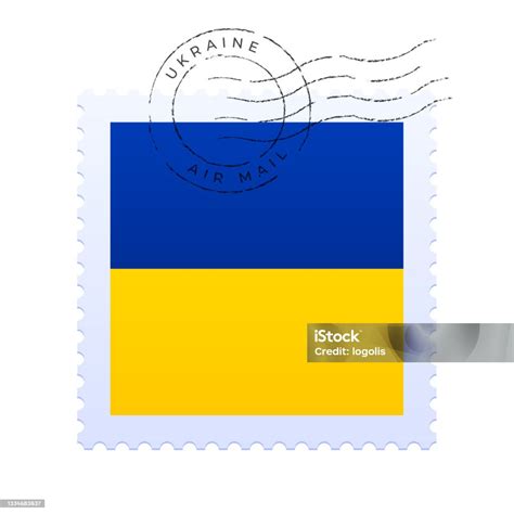 우크라이나 우표 표시 흰색 배경 벡터 그림에 격리 된 국기 우표 공식 국가 국기 패턴과 국가 이름으로 스탬프 0명에 대한 스톡 벡터 아트 및 기타 이미지 Istock