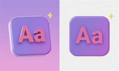 Ui Ux 웹 모바일 앱 소셜 미디어 광고 디자인을 위한 간단한 3d 보라색 타이포그래피 텍스트 아이콘 프리미엄 Psd 파일 Freepik