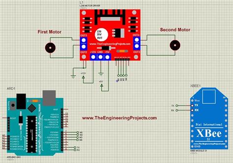 DC Motor Control Using XBee Arduino In Proteus The Engineering Projects