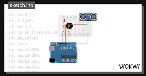 Simulasi Ultrasonic And Buzzer Wokwi Esp32 Stm32 Arduino Simulator