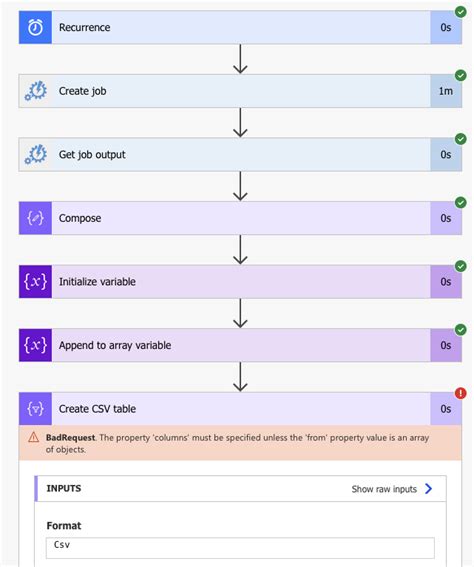 output to csv table power platform community