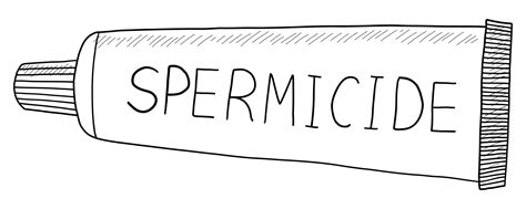 VECTOR BLACK AND WHITE CONTOUR ILLUSTRATION OF CONTRACEPTIVE GEL IN A TUBE Vector Art