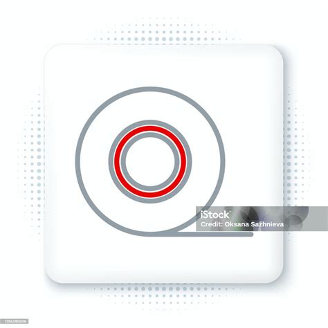 흰색 배경에 격리 된 라인 스카치 아이콘 작업 및 수리를위한 접착 테이프롤 끈적 끈적한 포장 테이프 사무실 도구 및 물건 다채로운 개요 개념 벡터 개체 그룹에 대한 스톡