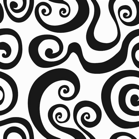 Premium Vector Monochrome Spiral Seamless Pattern