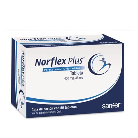 Norflex Plus Paracetamol Orfenadrina 450 Mg350 Mg Caja Con 50 Table