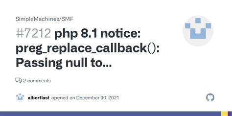 php 8 1 notice preg replace callback passing null to parameter 3