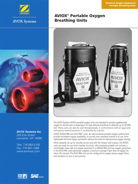 Aviox Portable Oxygen1 Pdf Oxygen Manufactured Goods