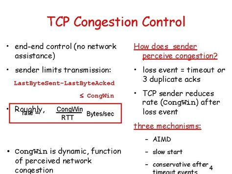 Outline Principles Of Congestion Control TCP Congestion Control