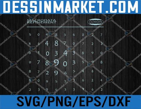Scary Numbers Lumon Macrodata Refinement Severance Tv Svg Eps Png Dxf Digital Download