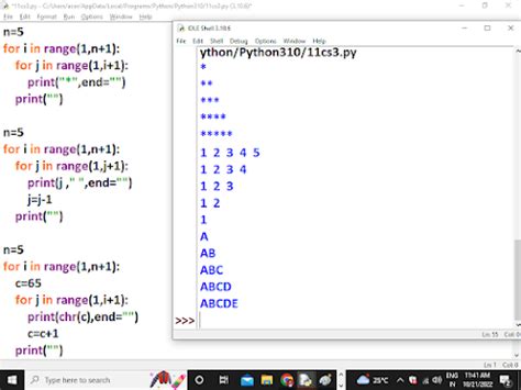 RKS Computer Science Generate The Following Patterns Using Nested Loop