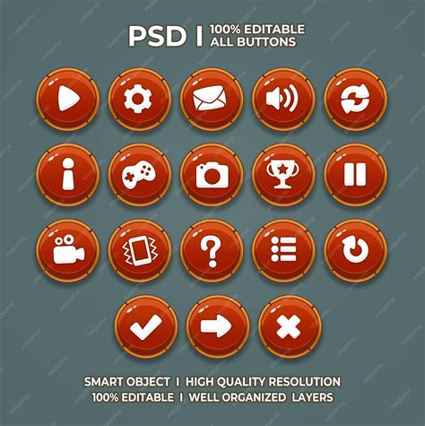 Premium Psd Set Of Game Ui Game Ui Set Game Ui Button Game Button Game Ui Psd Game Ui Template