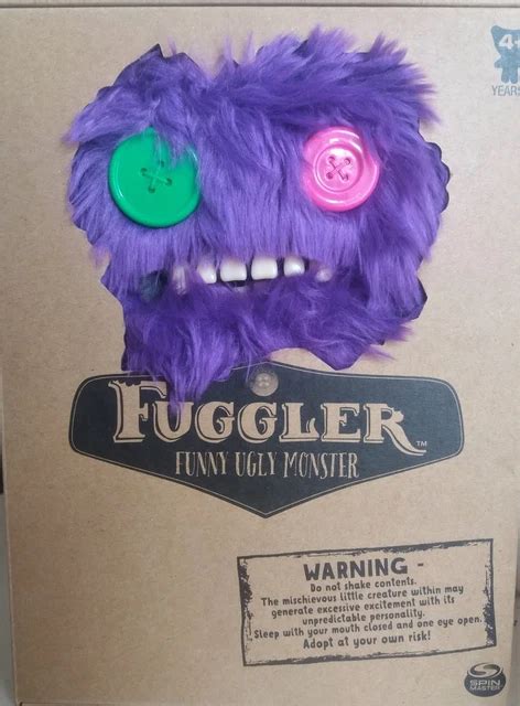 Fuggler Grumpy Grumps Purple ~ 9 Inch ~ Rare Ugly Monster ~ Funny ~ New