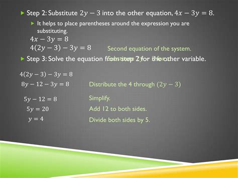 PPT Lesson Solving System Of Equations By Substitution PowerPoint Presentation ID