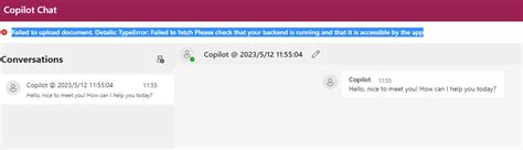 Failed To Upload Document Details Typeerror Failed To Fetch Please Check That Your Backend Is