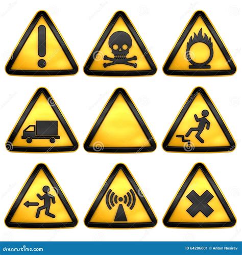 Triangular Warning Hazard Symbol Vector Illustration CartoonDealer